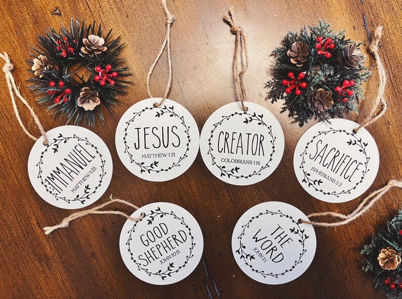 25 Names of Jesus Advent Ornament Set/ Ornaments for - Etsy