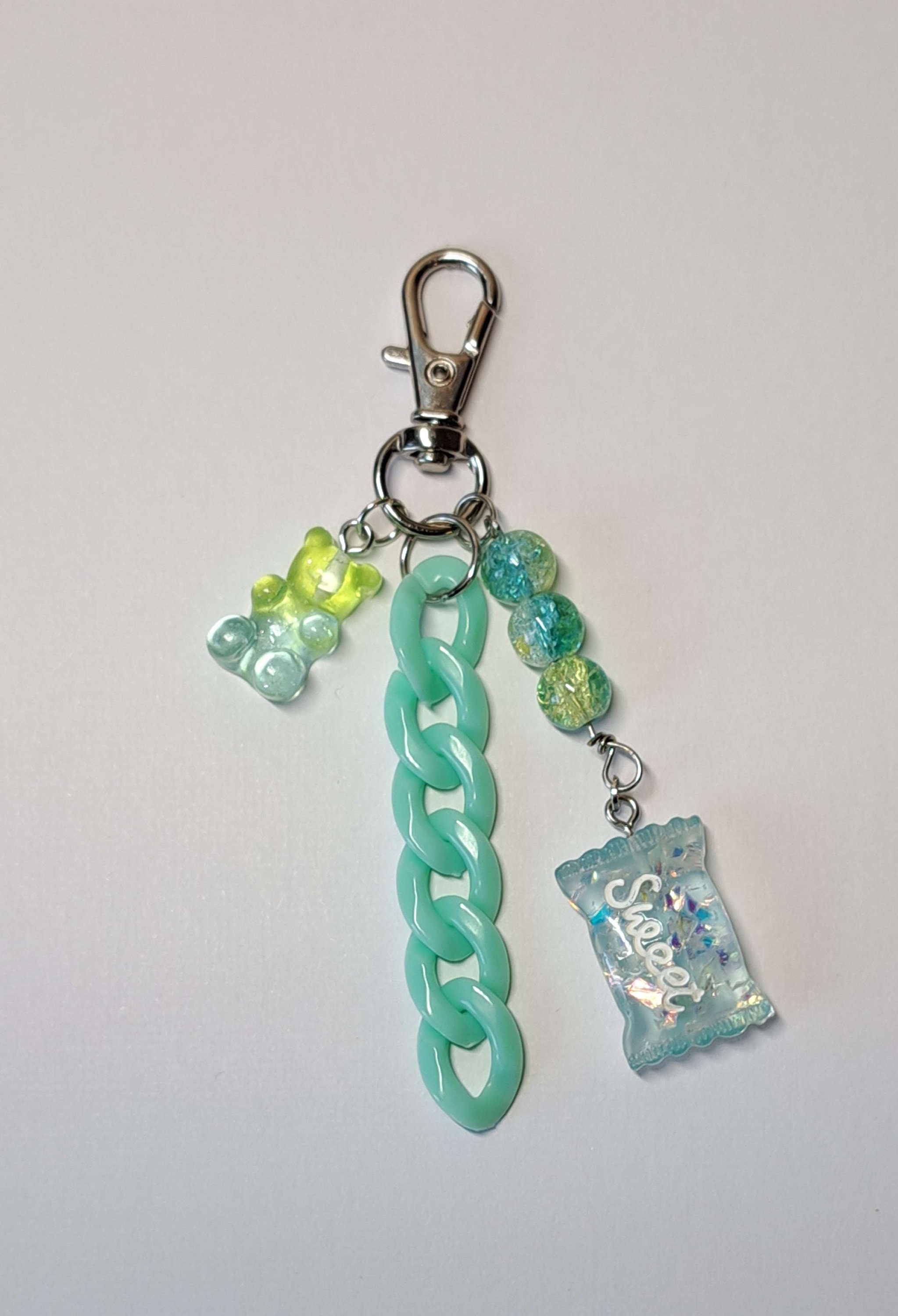 Cute Candy Gummy Bear Charm Keychains - Etsy
