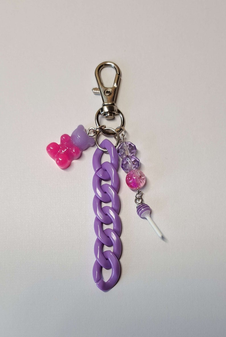 Cute Candy Gummy Bear Charm Keychains - Etsy
