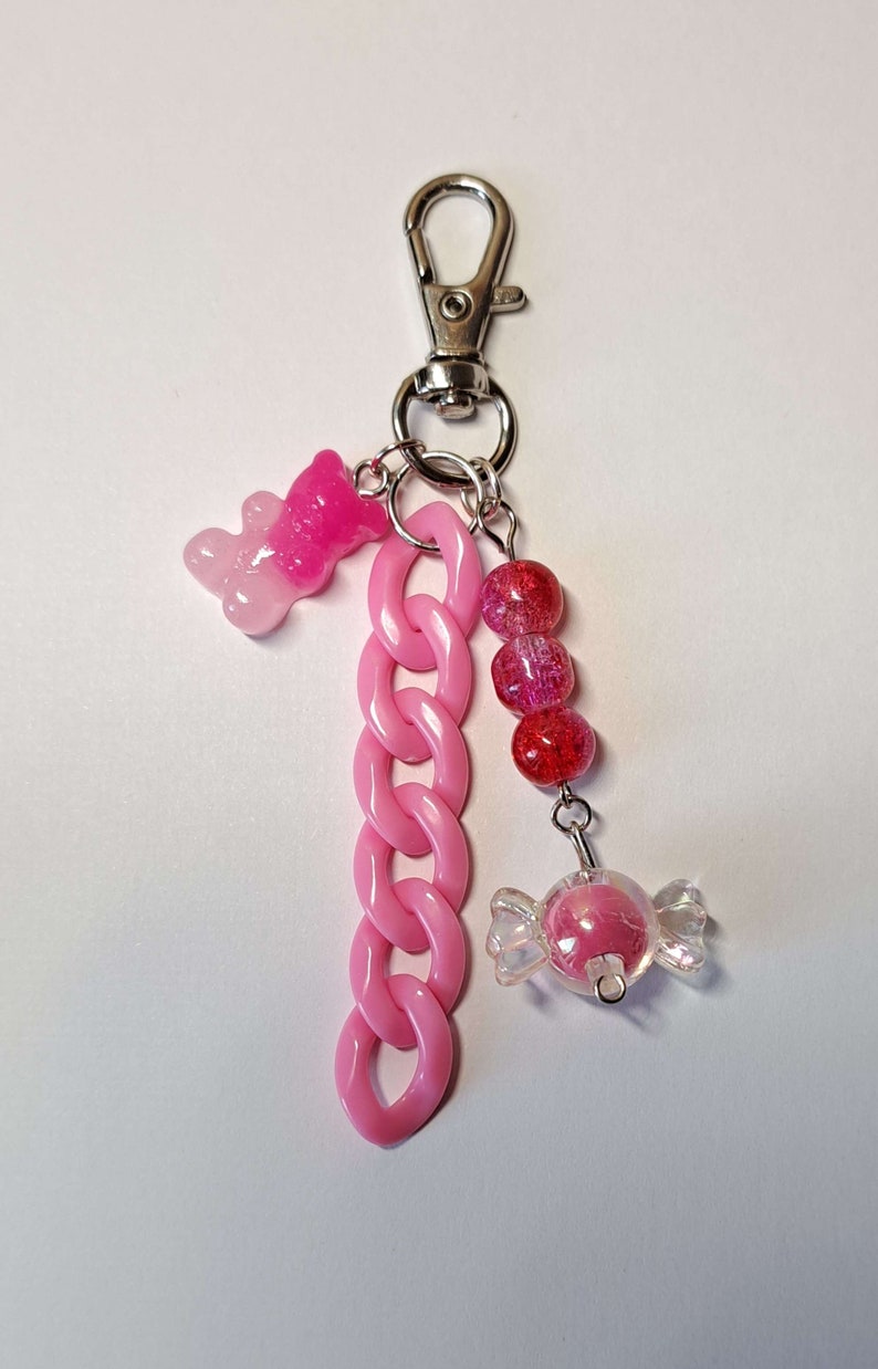Cute Candy Gummy Bear Charm Keychains - Etsy
