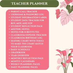 Printable Editable Digital Teacher Planner for 2025-2026 School Year ...