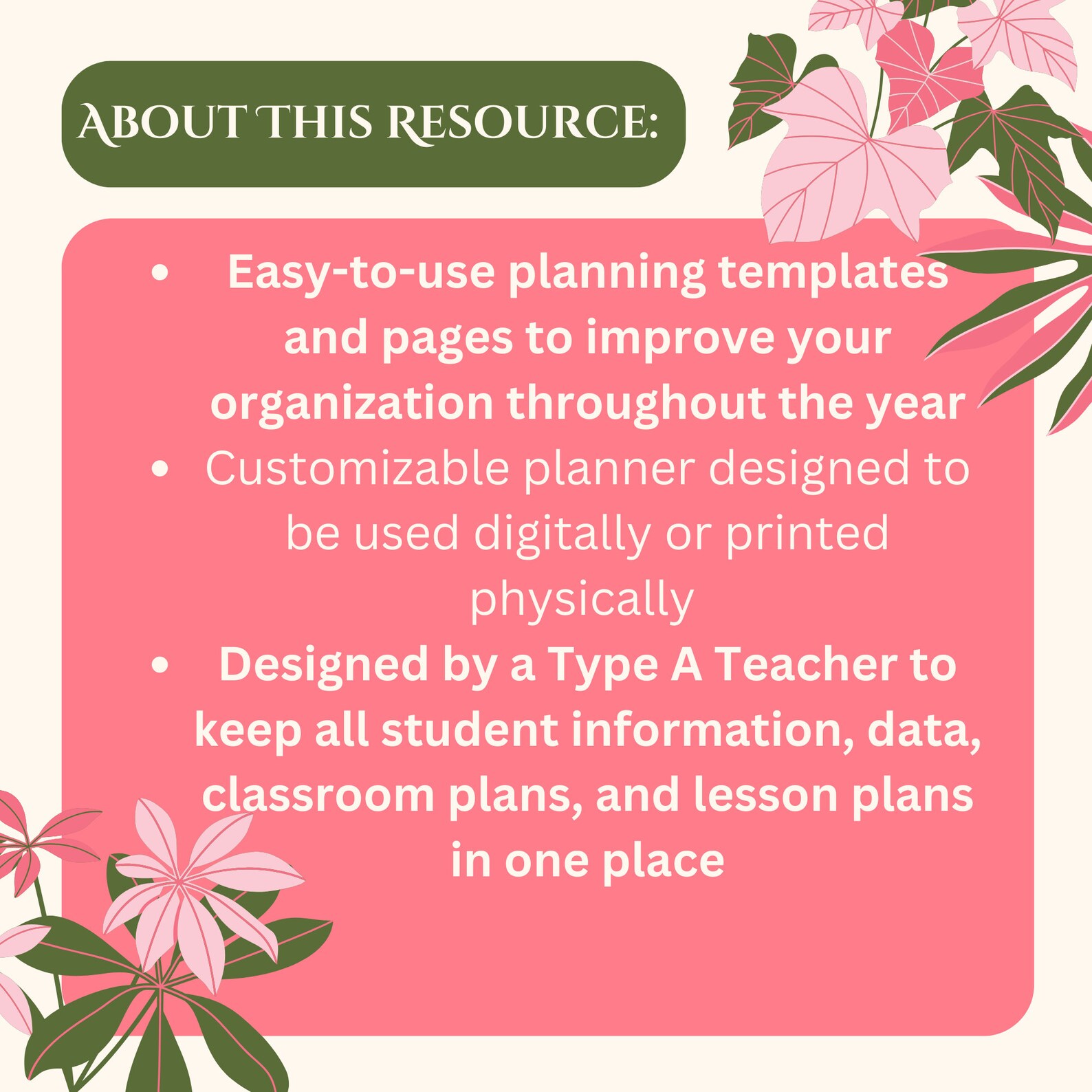 Printable Editable Digital Teacher Planner for 2025-2026 School Year ...