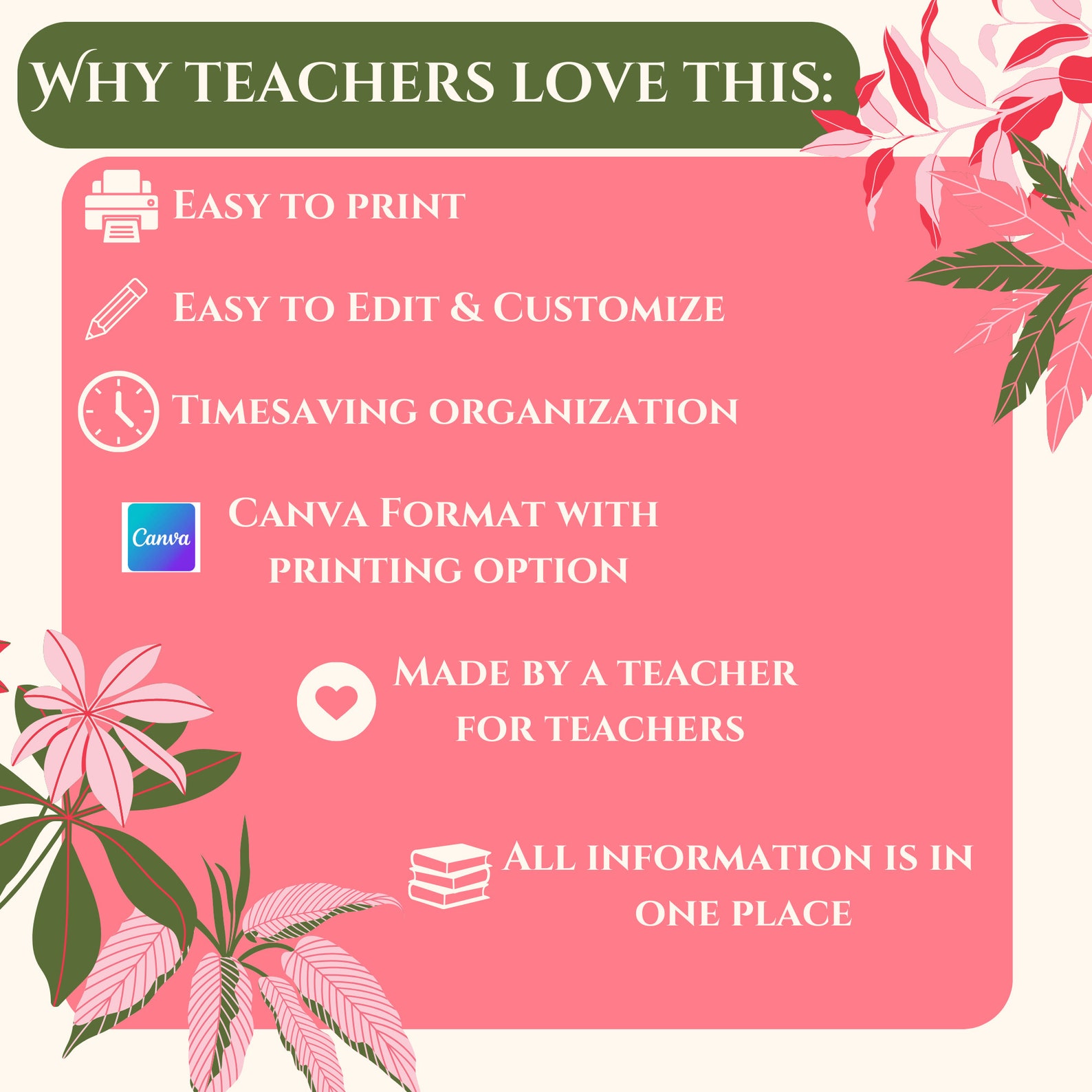 Printable Editable Digital Teacher Planner for 2025-2026 School Year ...