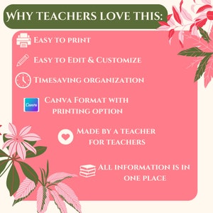 Printable Editable Digital Teacher Planner for 2025-2026 School Year ...