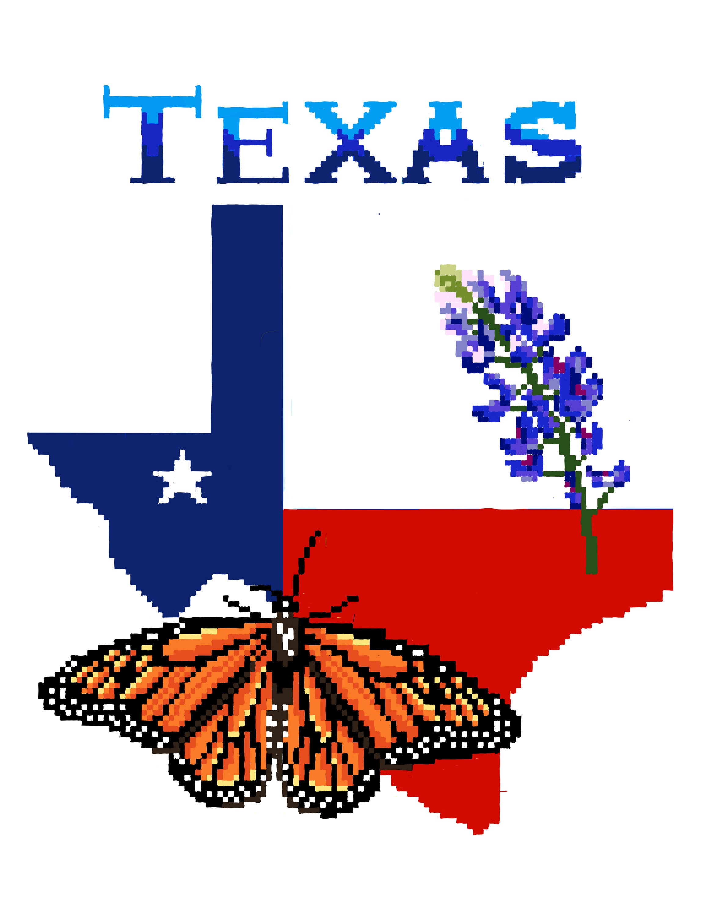 Texas Symbol Cross Stitch Pattern/ Instant Download/ PDF - Etsy