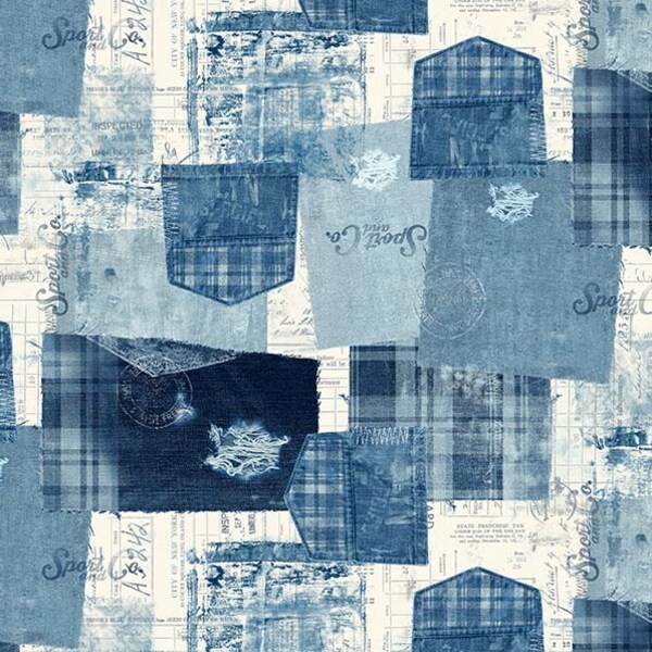 Patchwork Denim Fabric - Etsy