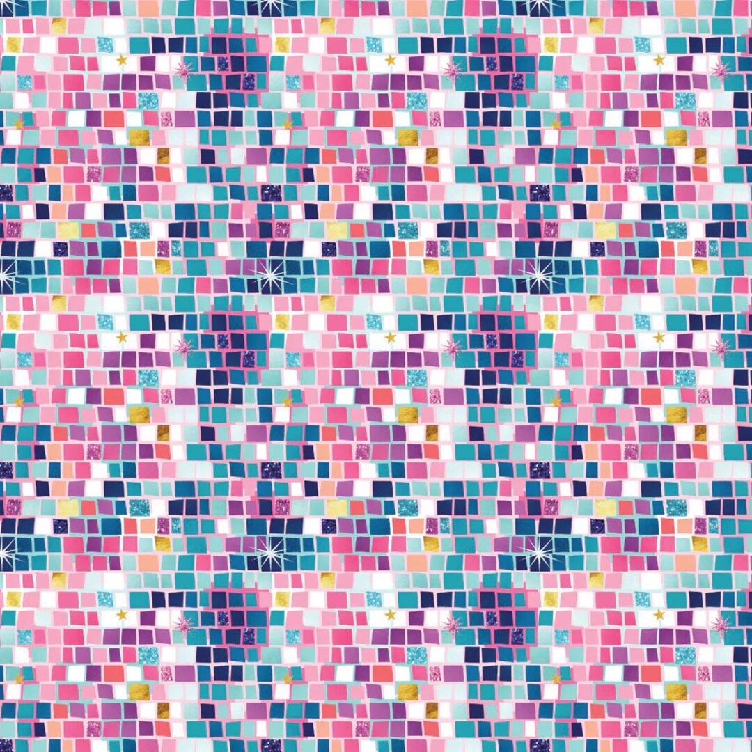 Faceted Reflections - Disco Queen - Camelot Fabrics, Mirror Ball ...