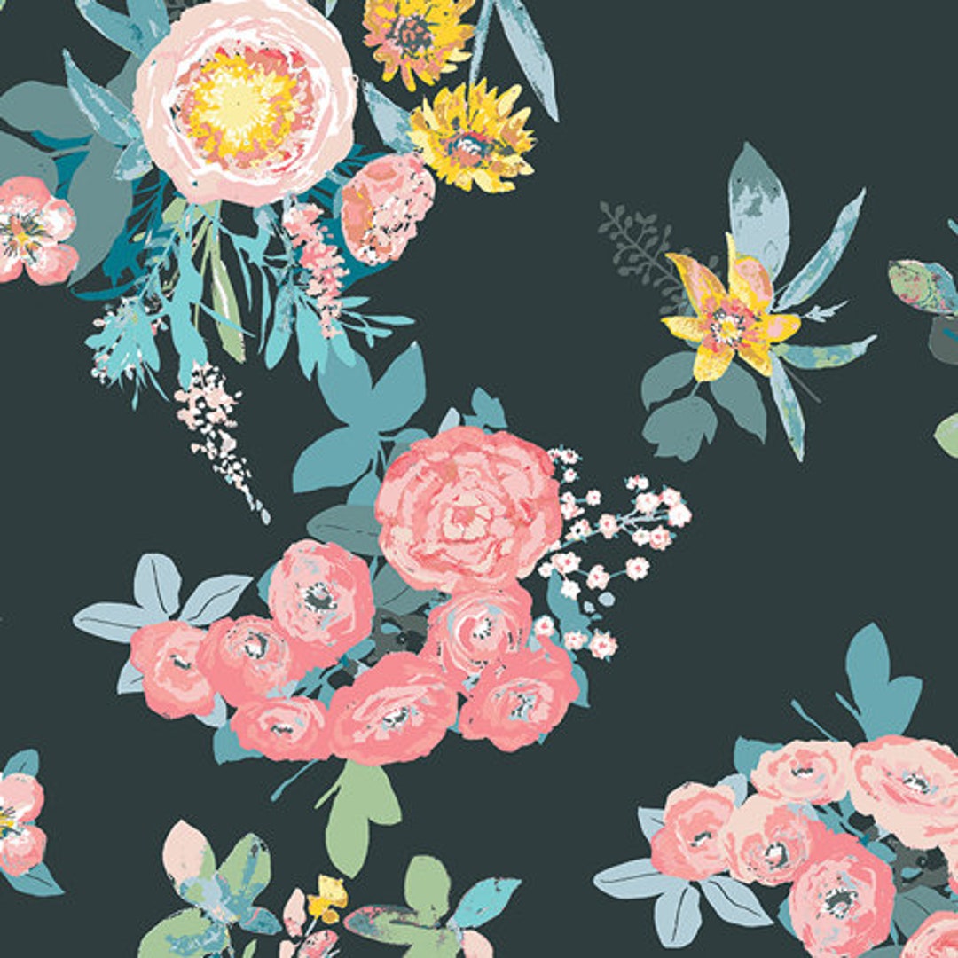 Capri — Art Gallery Fabrics - Capri Giardini Di Augusto - Navy Floral ...