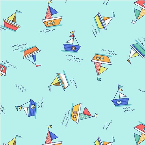 Whales Fabric Make a Splash by Michael Miller Fish Tales | Etsy