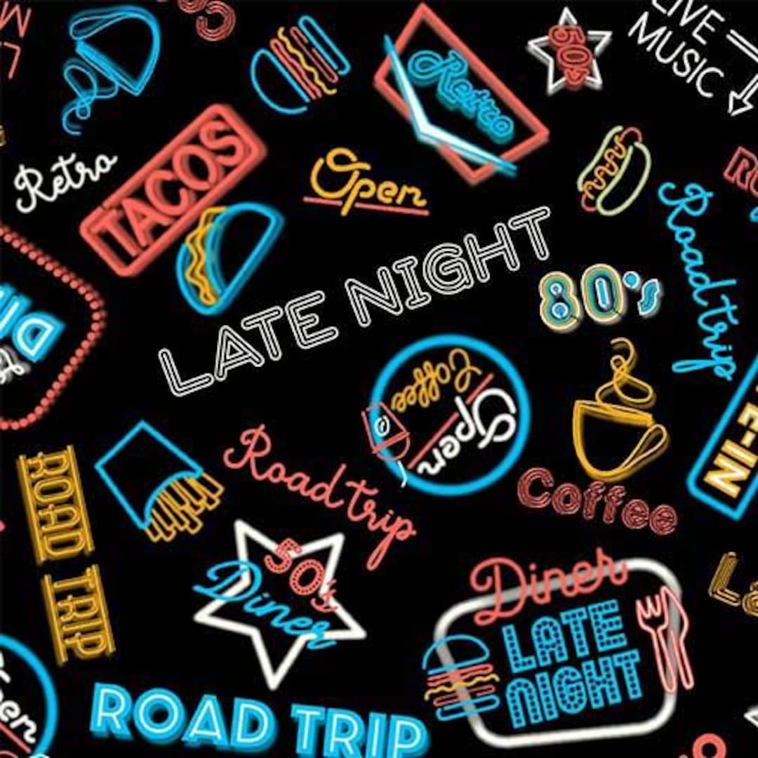 Retro Road Trip -- Road Trip Diner -- by Michael Miller, Neon Signs ...