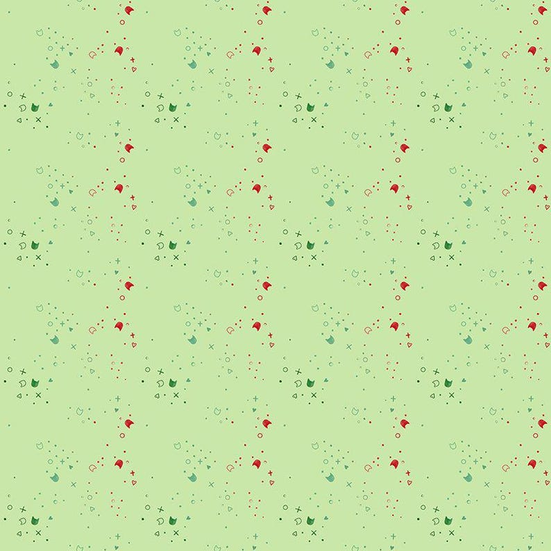 Feline Festive -- Cat Plaid in Green -- Dear Stella, Pammie Jane Fabric ...