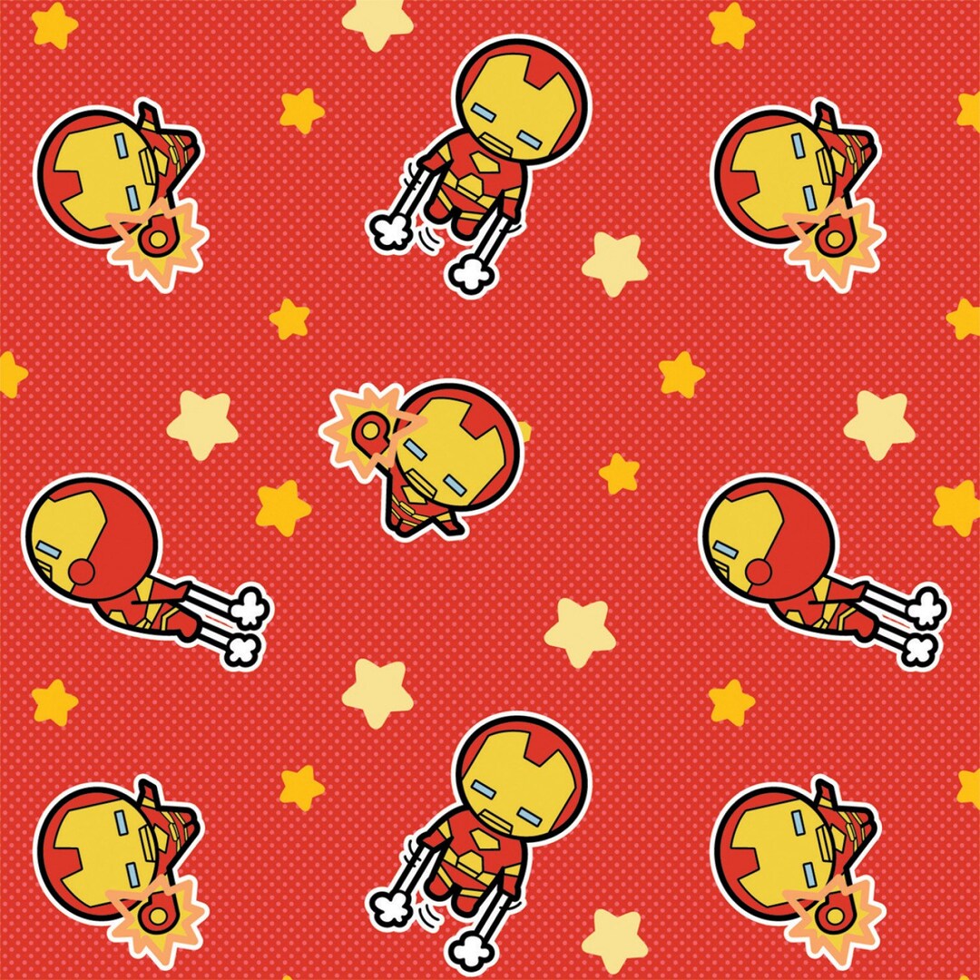 Iron Man Fabric, Camelot Fabrics Marvel Kawaii, Iron Man Quilt Fabric ...