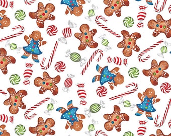 Gingerbread Christmas Fabric | Etsy