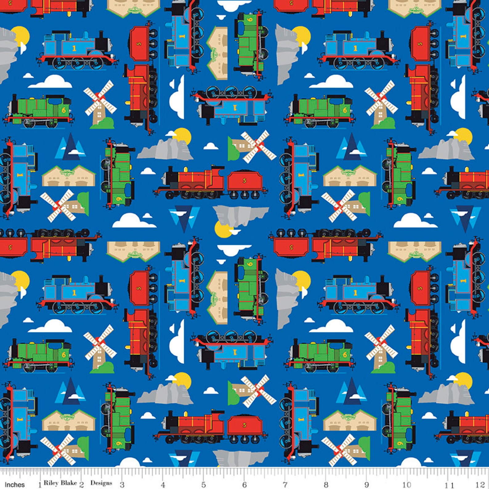 Thomas the Train Fabric Riley Blake All Aboard With Thomas - Etsy