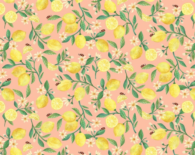 Lemon Fabric Ambrosia by P&B Textiles Lemon Tree Fabric - Etsy