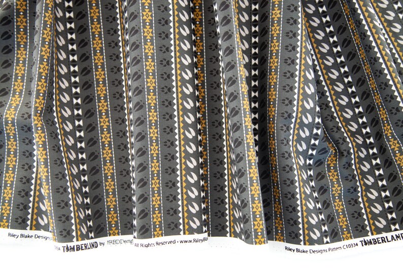 Animal Tracks Fabric Timberland by Riley Blake Stripe Light - Etsy