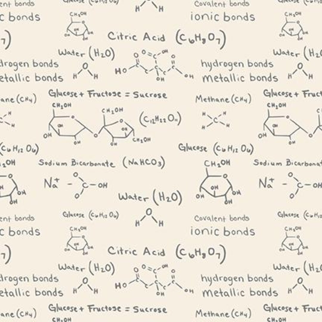 Science Lab - Molecular Formulas - Blank Quilting - Chemical Bonds ...