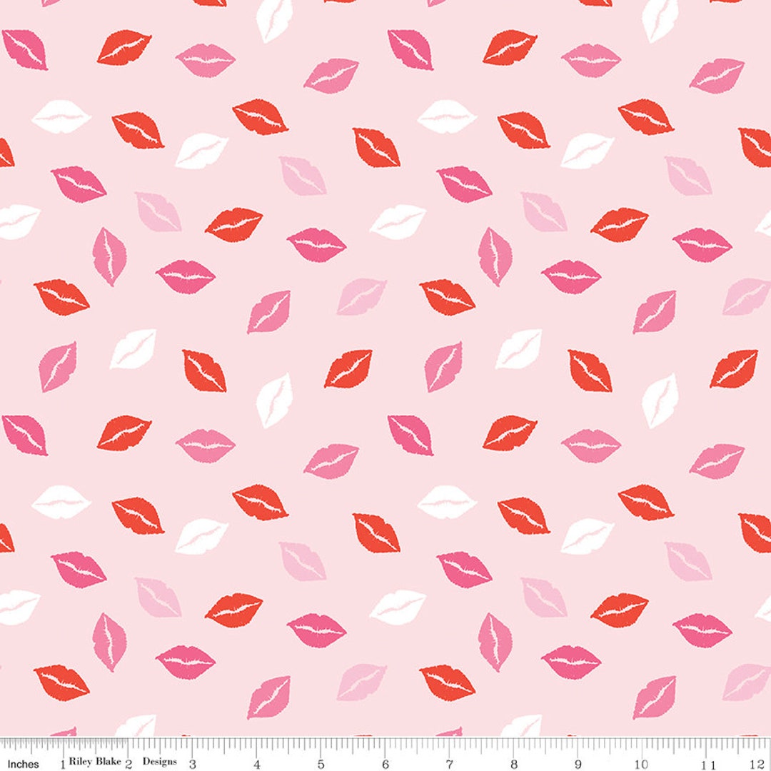 Valentine Quilt Fabric Lips Fabric Riley Blake Sending - Etsy