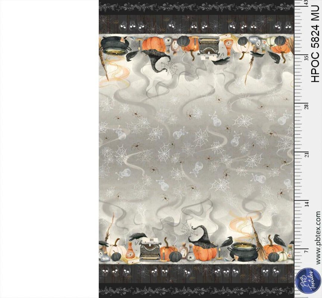 Hocus Pocus - Spooky Scene Double Border - P&B Textiles, Halloween ...