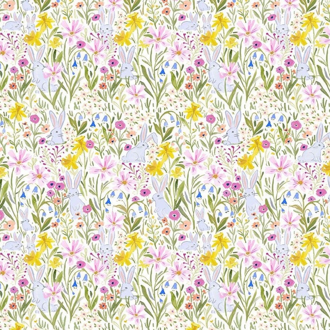 Bunny Floral Fabric, Spring It on Dear Stella Earesistable Spring ...