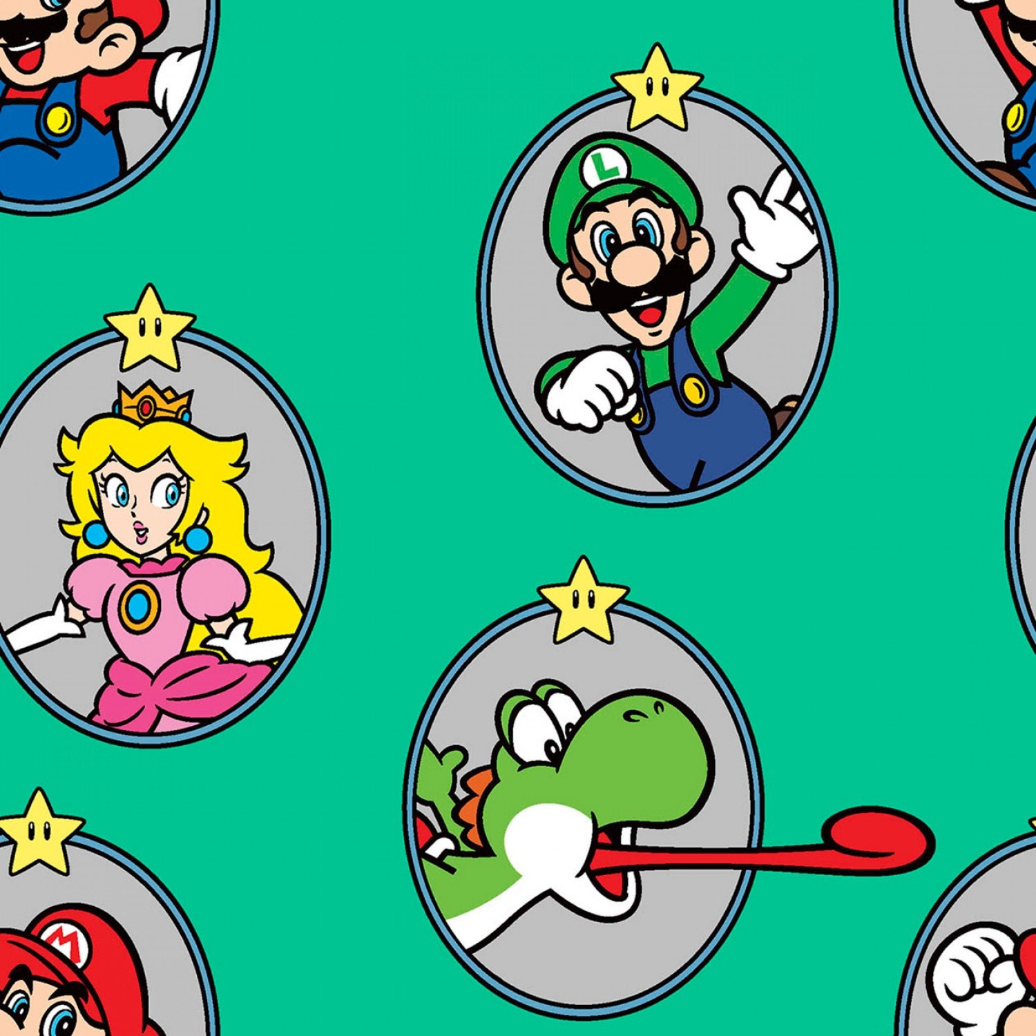 Super Mario Quilt Fabric Nintendo Go Mario and - Etsy