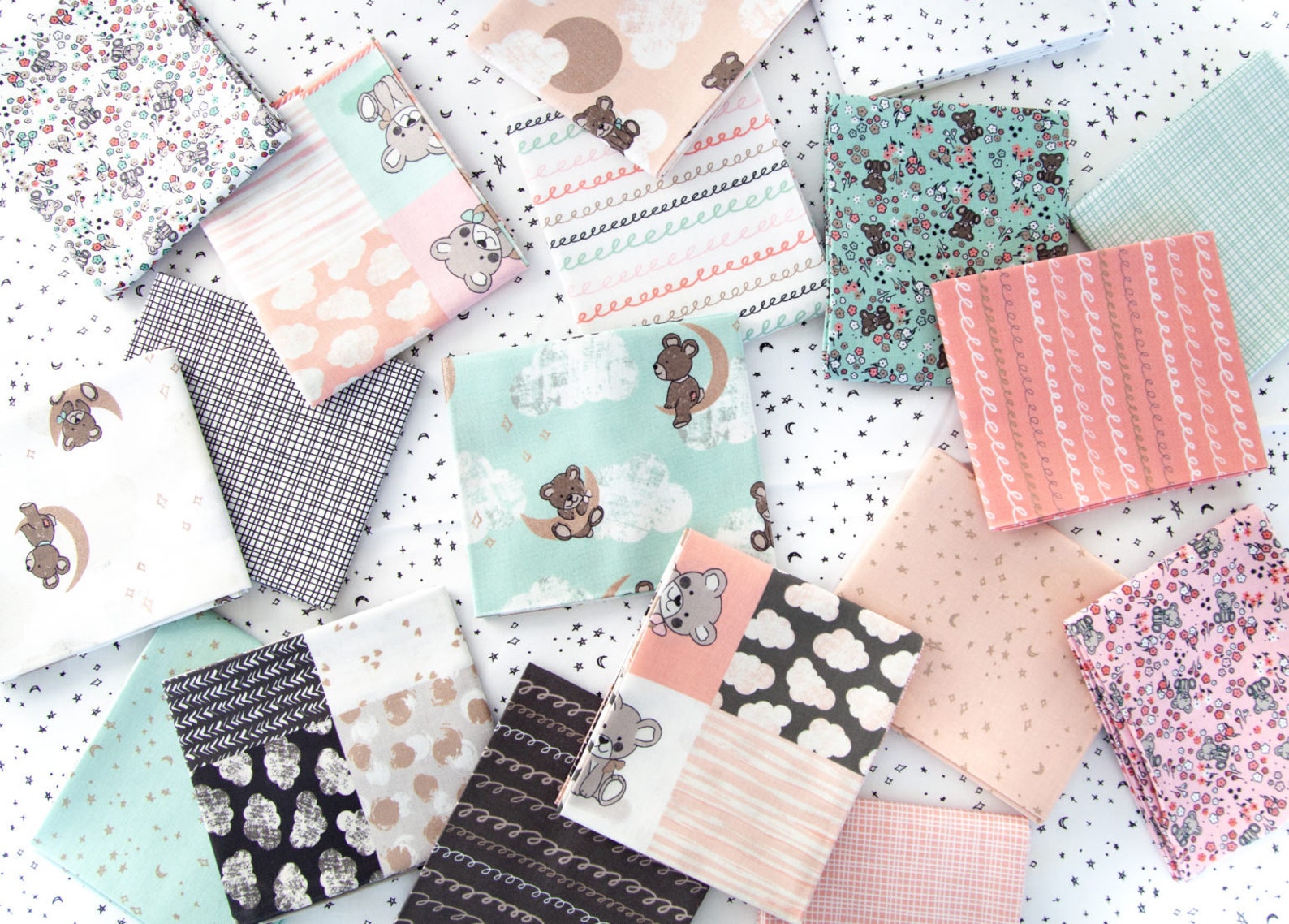 Neutral Baby Quilt Fabric Cheater Quilt Fabric Sleep - Etsy