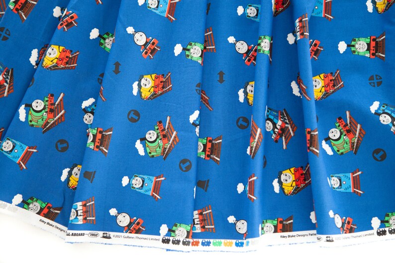 Thomas the Train Fabric Riley Blake All Aboard With Thomas - Etsy
