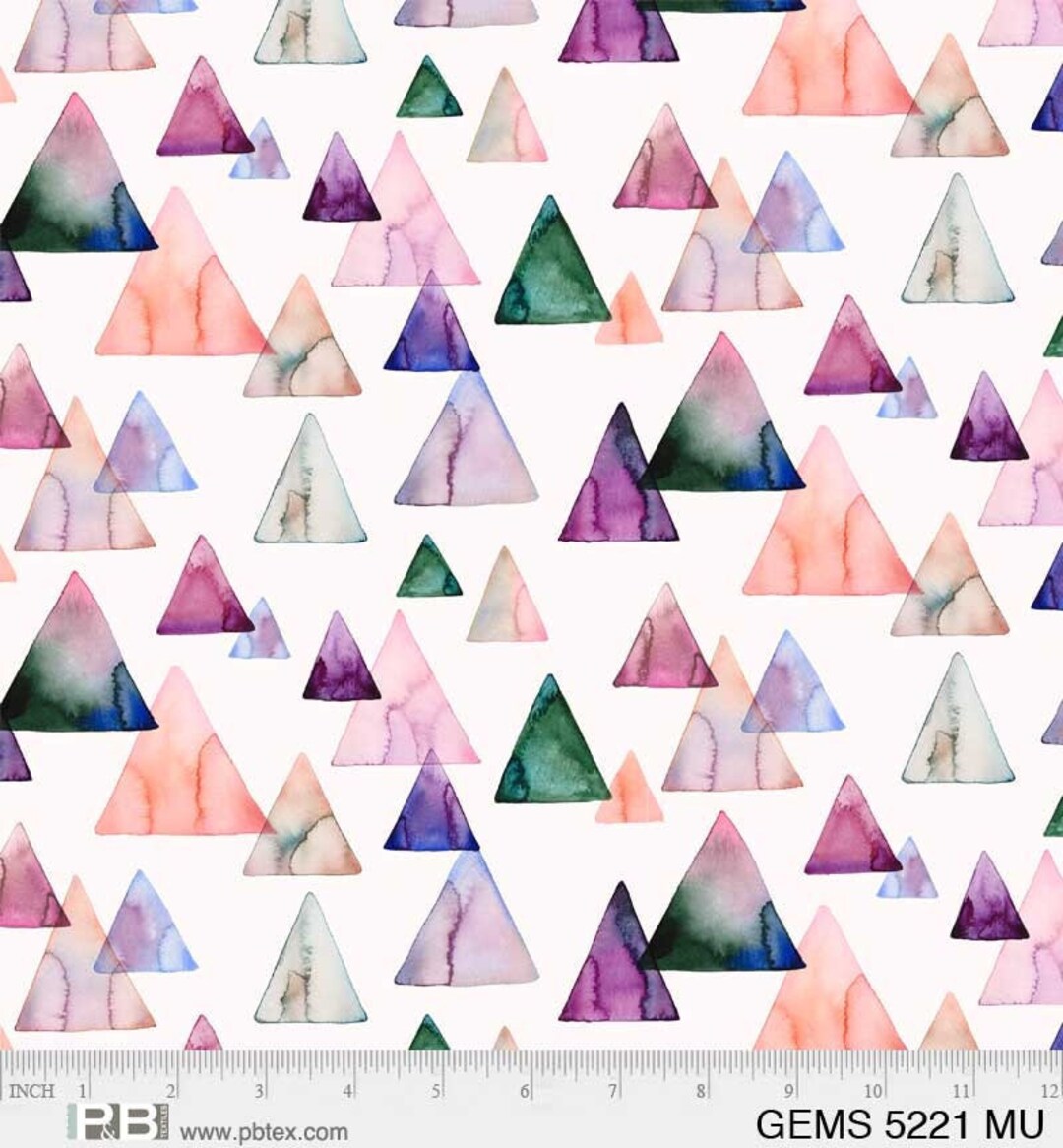 Gemstones--p&b Textiles, Stephanie Ryan -- Watercolor Triangles Quilt ...