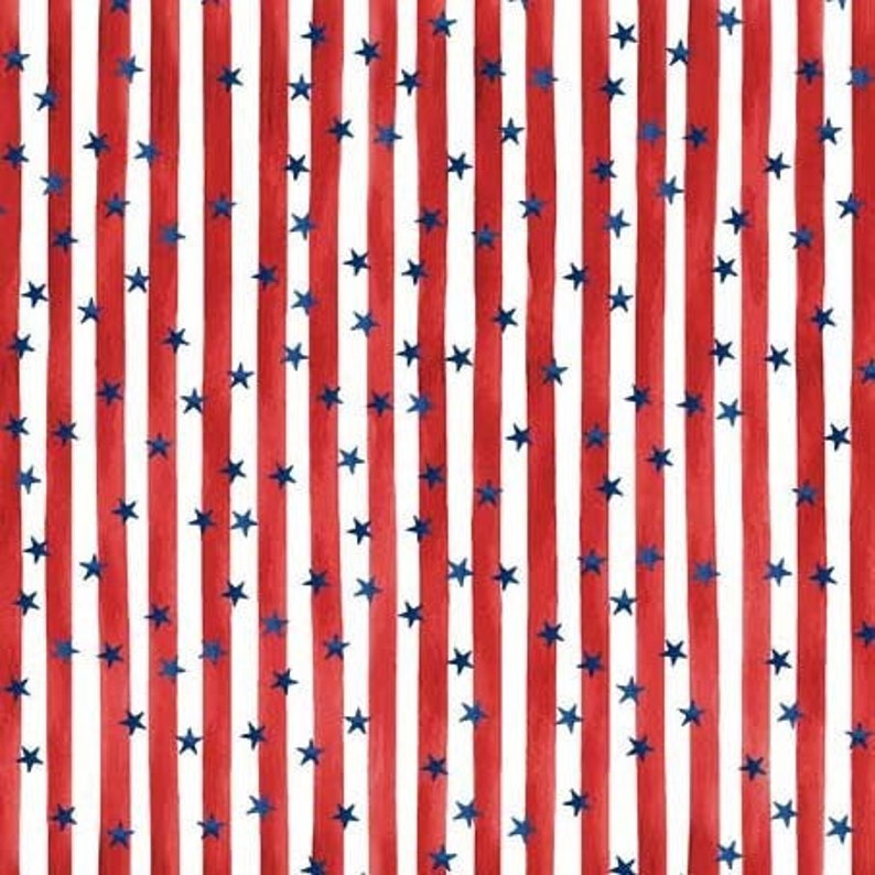 American Flag Stripe Fabric Land That I Love Broad Stripes - Etsy