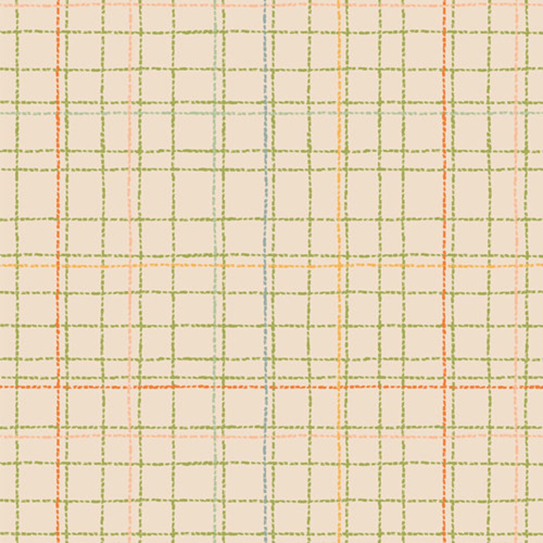 Grow & Harvest—art Gallery Fabrics--lined Seedbed Warm, Plaid Fabric ...