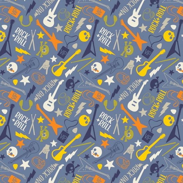 Rock and Roll Fabric - Etsy
