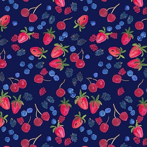 Berries Fabric American Summer-dear Stella Fruit Quilting - Etsy