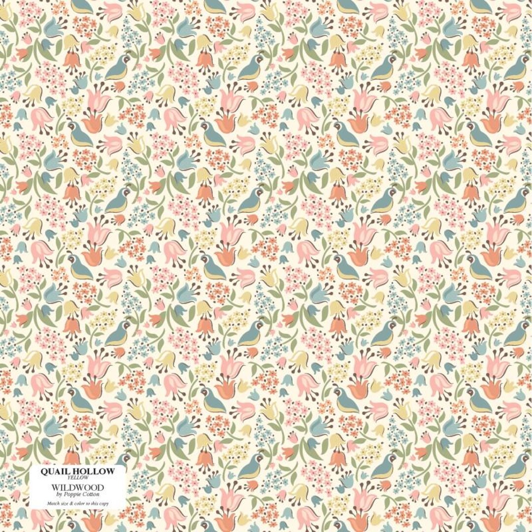 Wildwood Dwellings -- Poppie Cotton -- Quail Hollow, Flowers and Quail ...