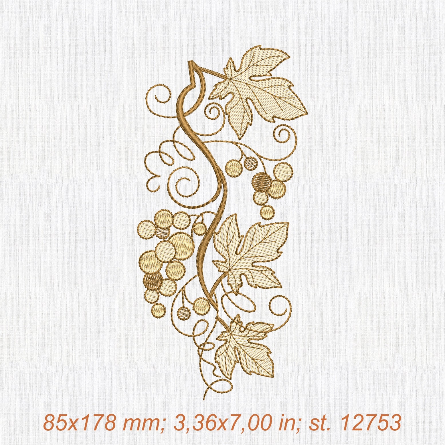 Grapevine 1 Machine Embroidery Designs Instant Download Small | Etsy