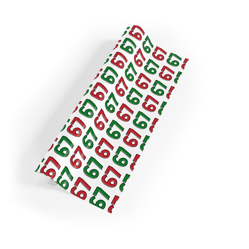 67 Meme Christmas Wrapping Paper Roll, Six Seven Christmas Wrapping ...