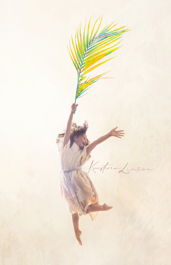 Art Print Palm Sunday Christian Art Palm Leaf Home Decor | Etsy