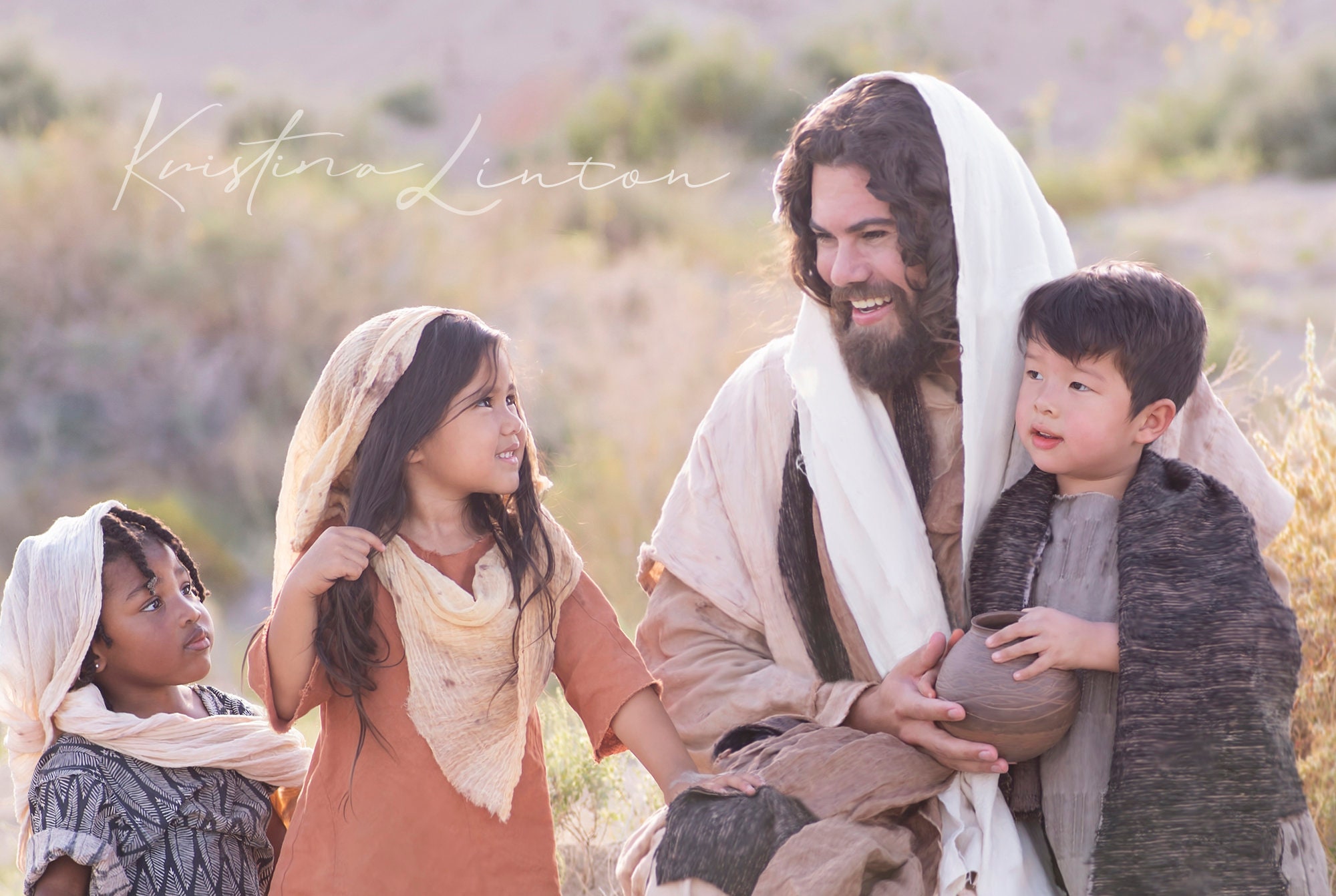 Print, Christ With Children, LDS, Painting, Christian, Christ, Hope ...