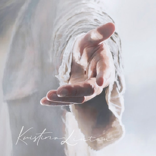 Jesus Hand Reaching Into Water Painting - Etsy