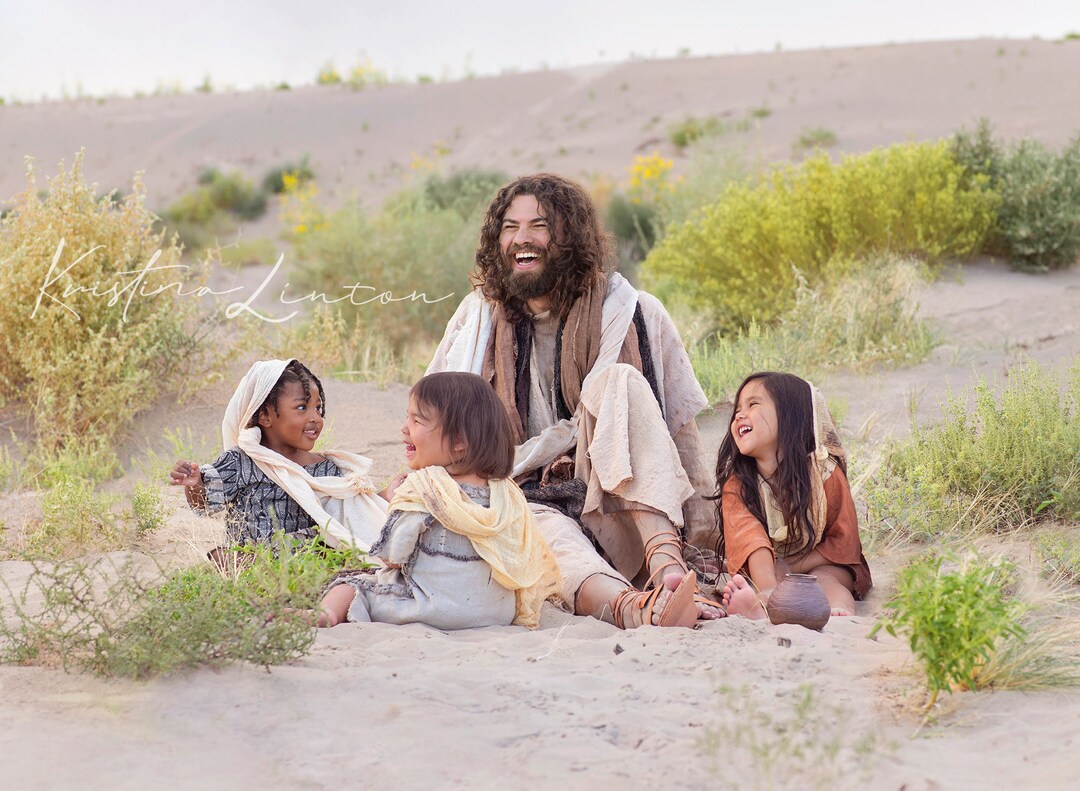 Print, Christ With Children, Painting, Christ, Hope, Print, Art ...