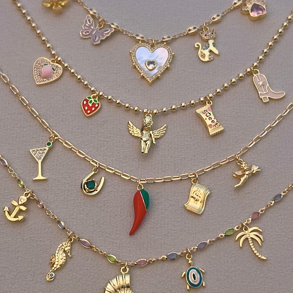 Charm Necklace - Etsy