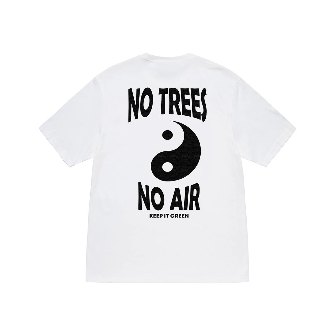 NO Trees NO Air T-Shirt Arbre Tattoo Shirt Yin Yang Tee Imprimé Art DIY ...