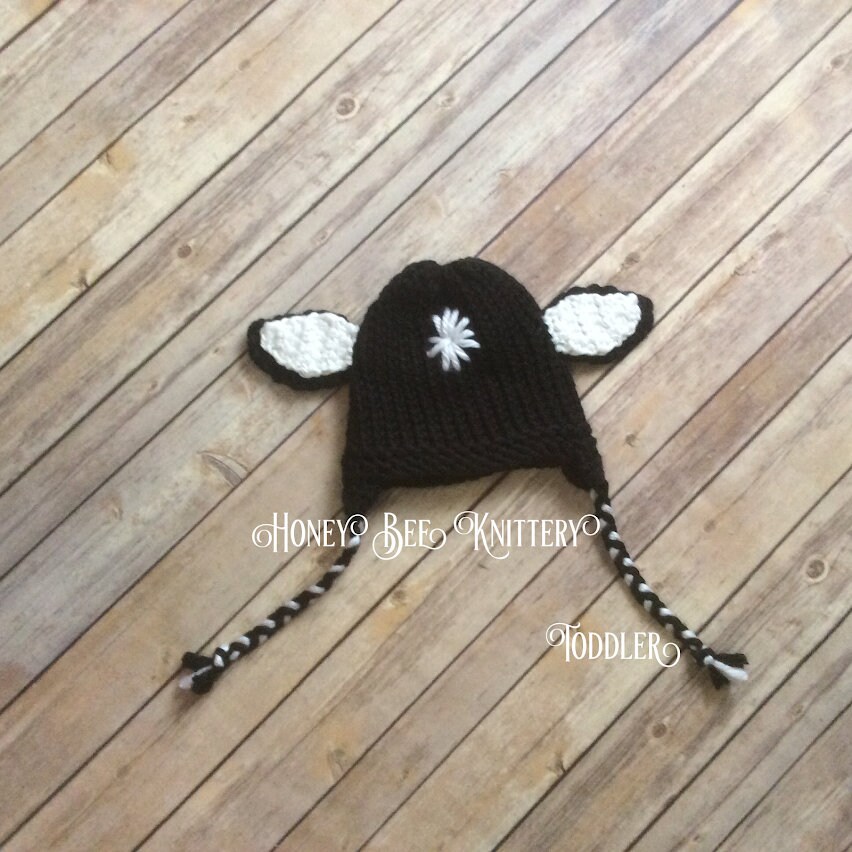 Black Goat Hat PATTERN ONLY - 6 Sizes Included; Animal, Farm, Boer ...