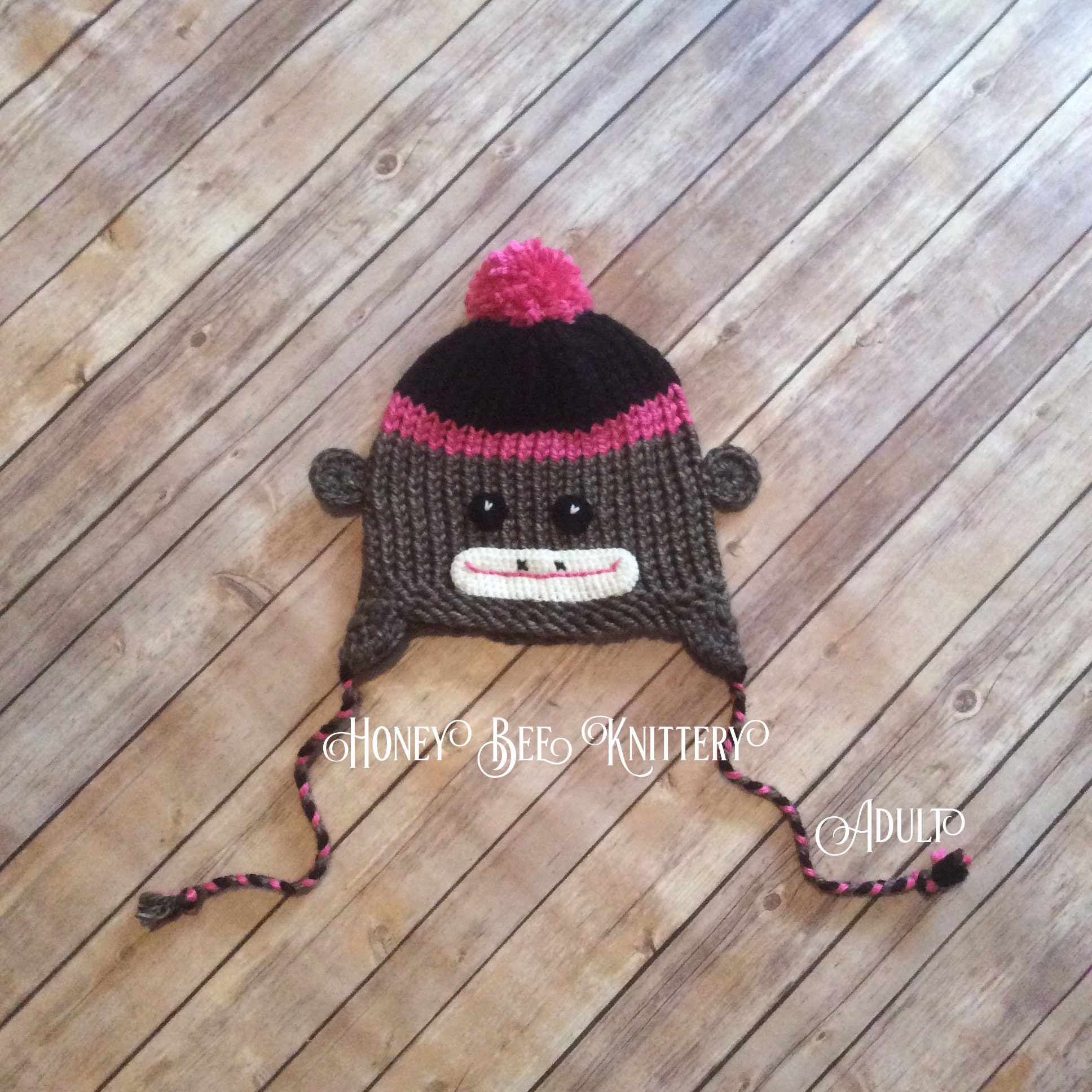 Sock Monkey Hat 6 Sizes Available READY TO SHIP Tweed | Etsy