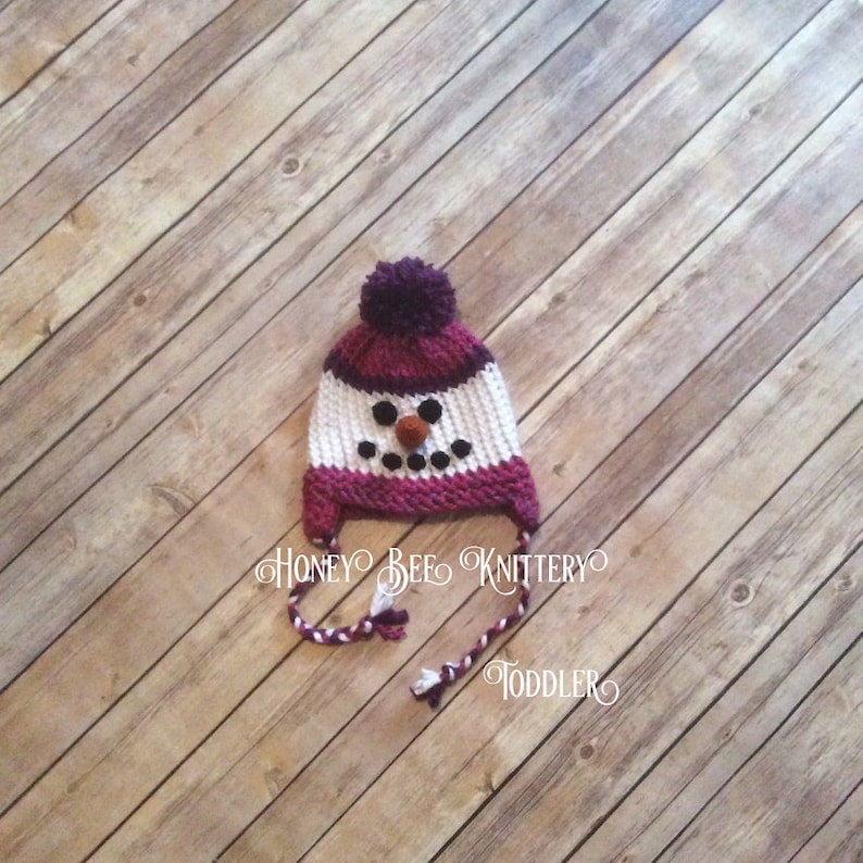 Snowgirl Hat PATTERN ONLY - 6 Sizes Included; Pink, Purple, Tweed ...