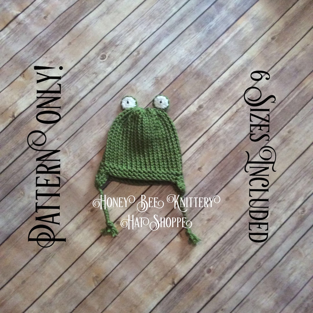 Frog Hat PATTERN ONLY - 6 Sizes Included; Animal, Toad, Ribbit, Green ...