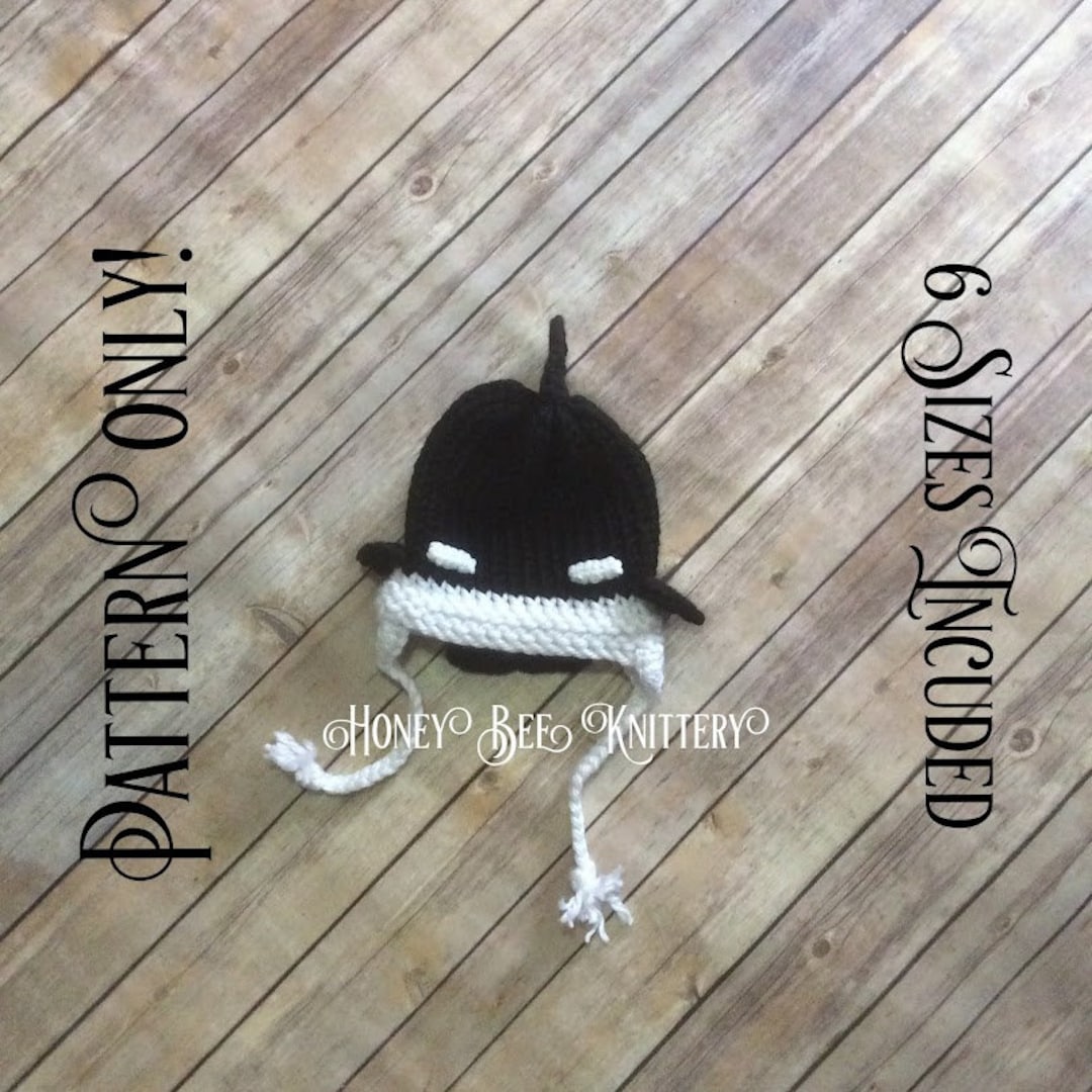 Orca Hat PATTERN ONLY - 6 Sizes Included; Killer Whale, Animal, Ocean ...