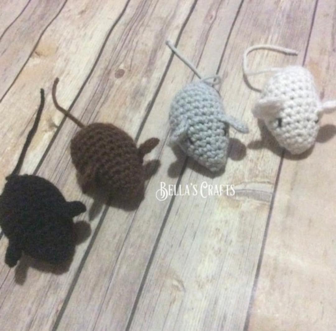 Catnip Mouse PATTERN ONLY; No Sew Crochet Pattern, Approx 3 Inches Long ...