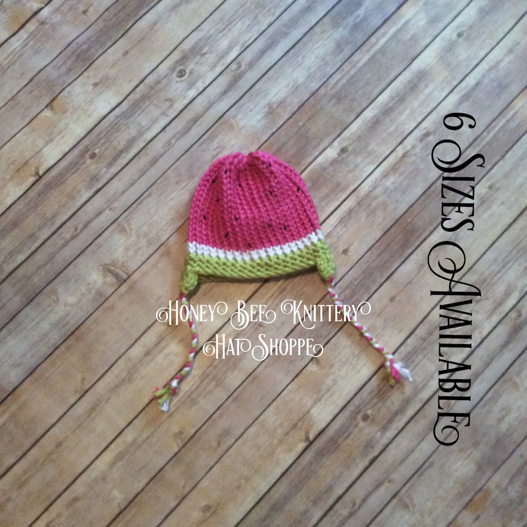 Watermelon Hat - 6 Sizes Available, READY TO SHIP; Lime, Green, White ...