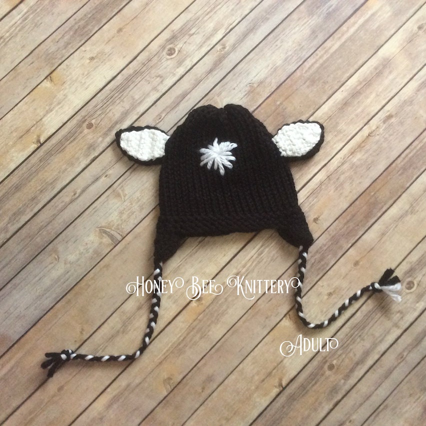 Black Goat Hat PATTERN ONLY - 6 Sizes Included; Animal, Farm, Boer ...