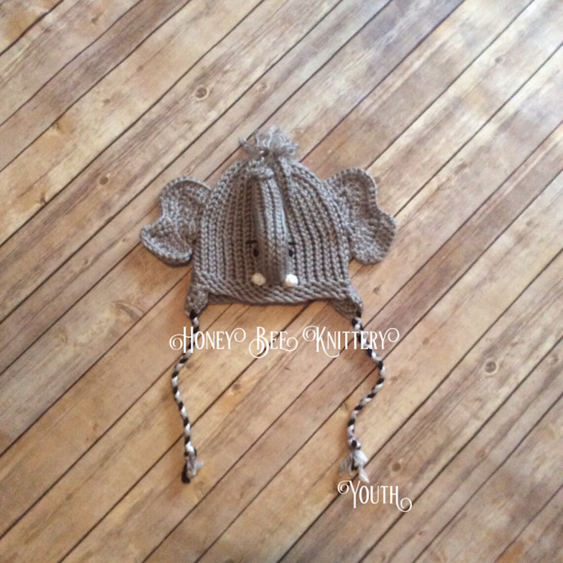 Elephant Hat PATTERN ONLY - 6 Sizes Included; Animal, Gray, Grey, Good ...